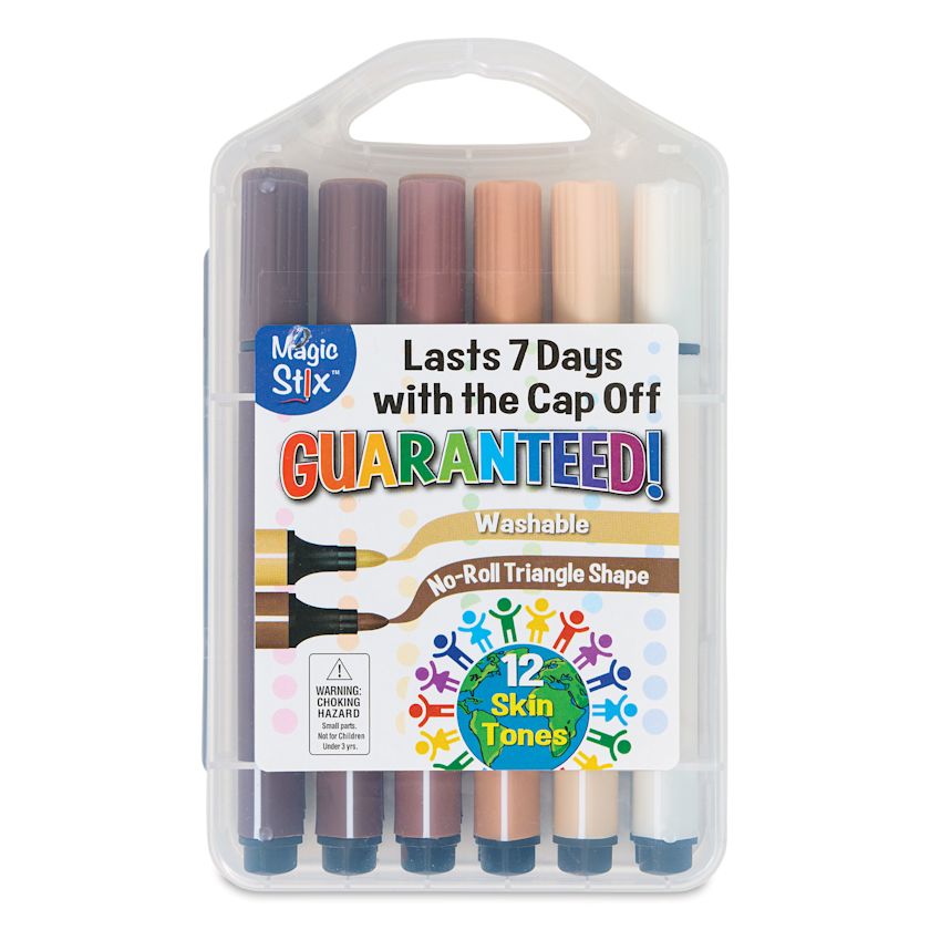 Magic Stix Triangular Markers - Set of 12, Global Skin Tones | BLICK ...