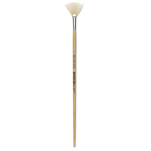 Utrecht Rhenish Pure Hog Bristle Brush - Fan, Size 4, Long Handle ...