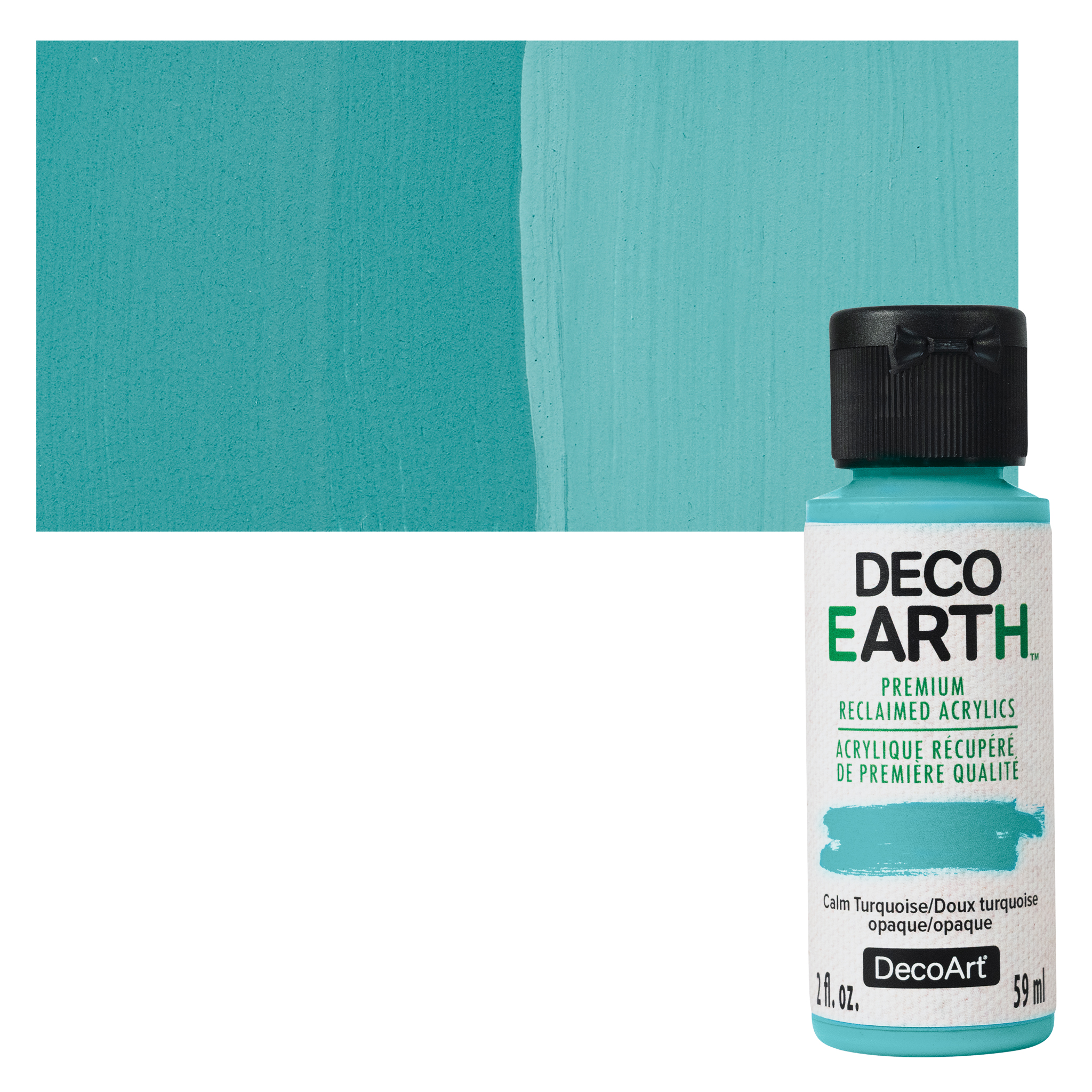 DecoArt DecoEarth Premium Reclaimed Acrylic Paint - Calm Turquoise, 2 ...