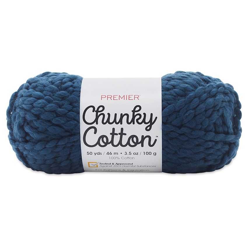 Premier Yarn Chunky Cotton Yarn - Navy, 50 yards | BLICK Art Materials