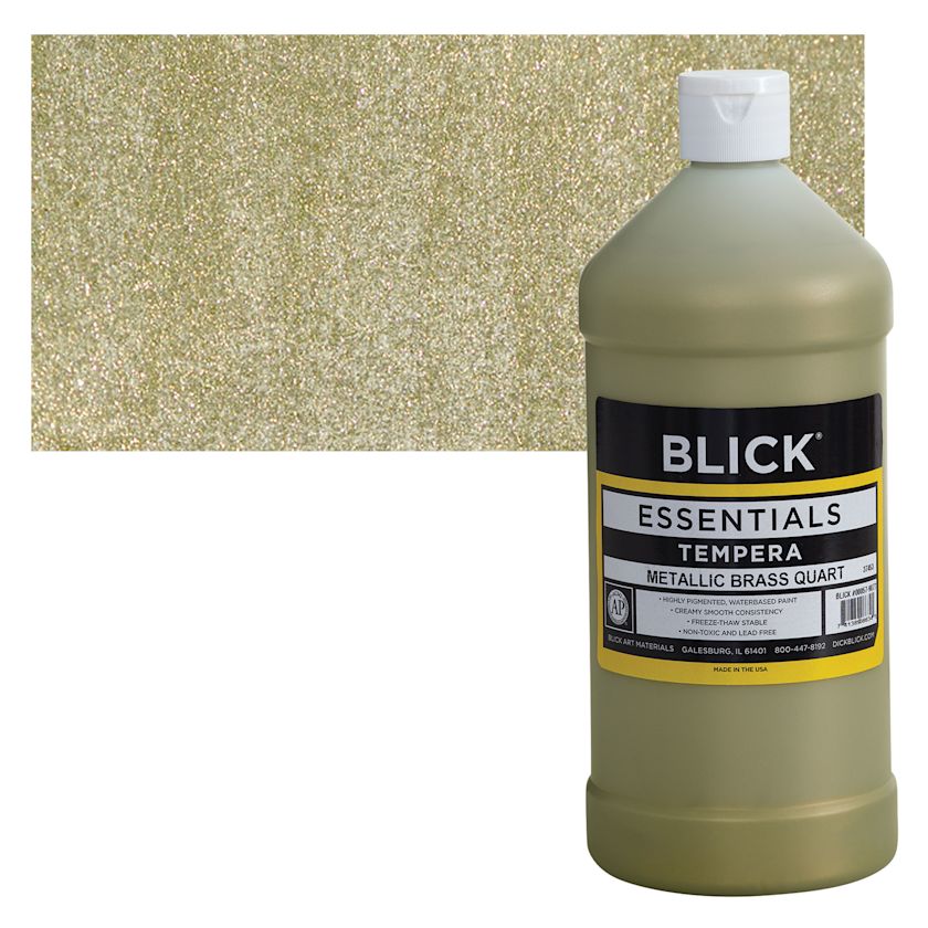 Blick Essentials Tempera - Brass (Metallic), Quart | BLICK Art Materials