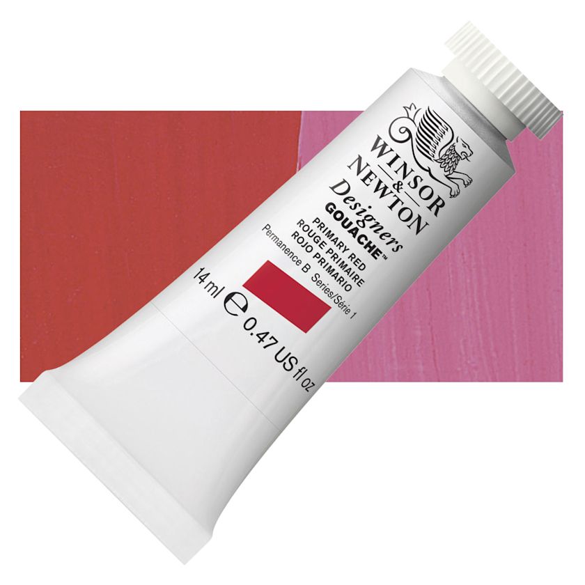 Winsor & Newton Designers Gouache - Primary Red, 14 ml tube | BLICK Art ...