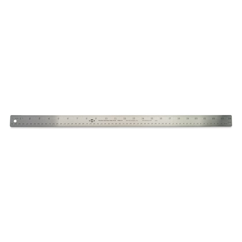 Alvin Stainless Steel Ruler - 24", Non-Skid | BLICK Art Materials