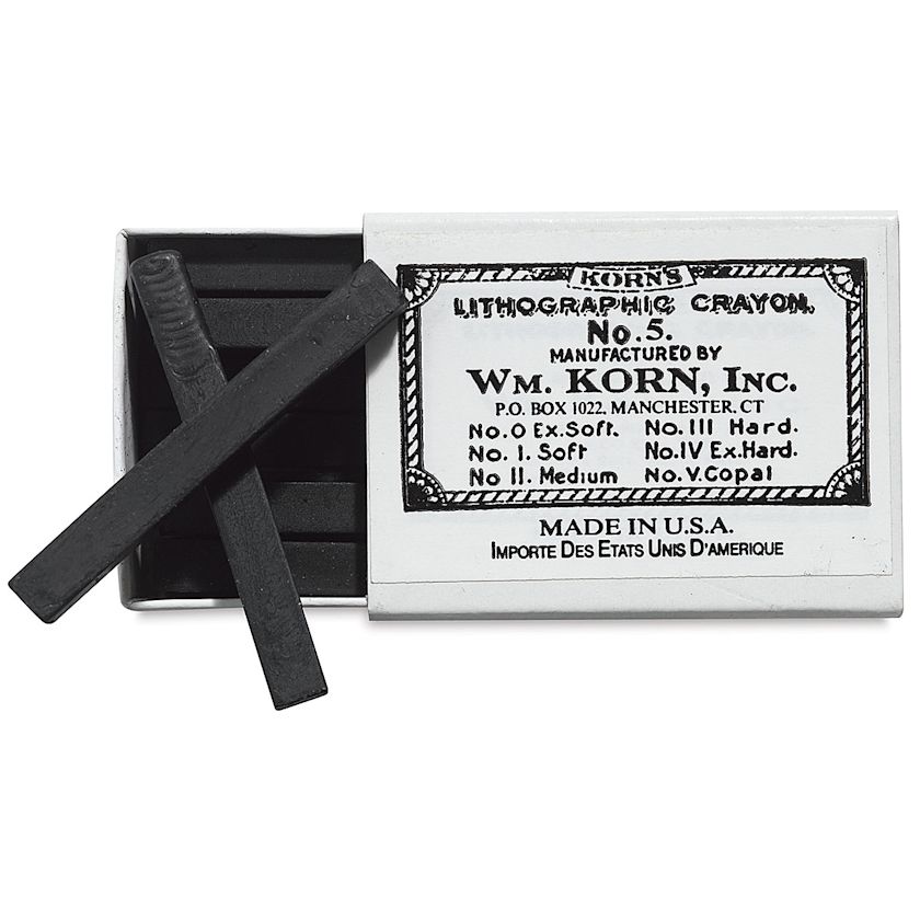 Korn's Lithographic Crayons - Box of 12, #5 Copal | BLICK Art Materials