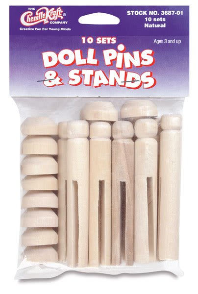 Creativity Street Doll Pins - Doll Pins with Stands, Pkg of 20 | BLICK ...