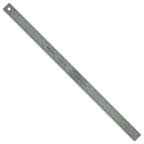 Westcott Metal Zero Centering Ruler - 24" | BLICK Art Materials