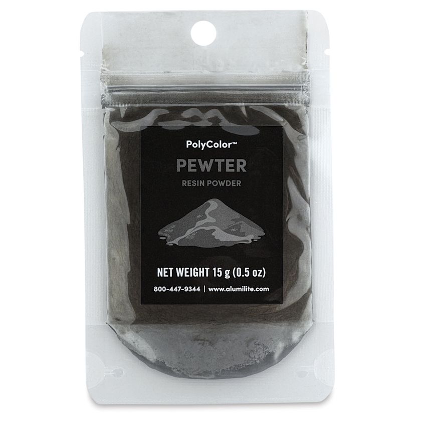 PolyColor Resin Pigment Powder - Pewter, 15 g | BLICK Art Materials