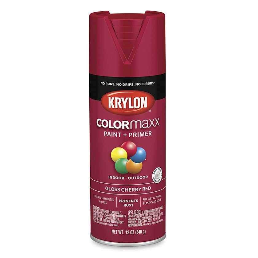 Krylon Colormaxx Spray Paint - Cherry Red, Gloss, 12 oz | BLICK Art ...