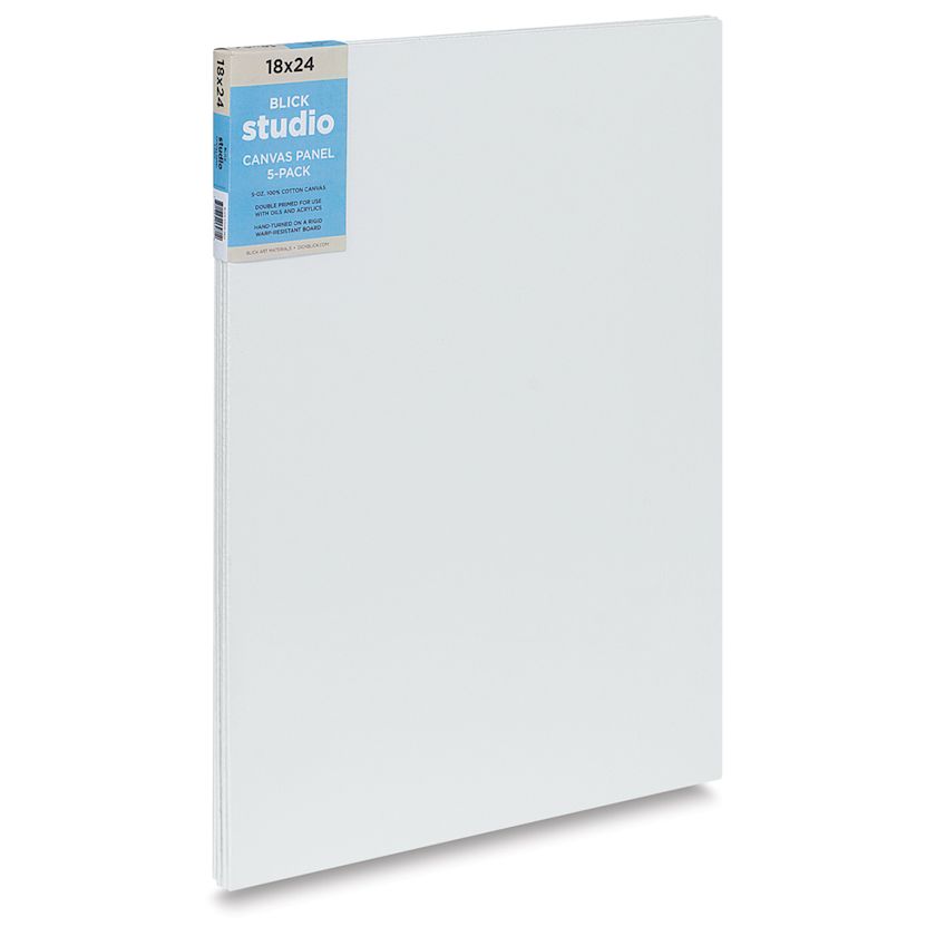 Blick Studio Cotton Canvas Panels - 18" x 24", Pkg of 5 | BLICK Art ...