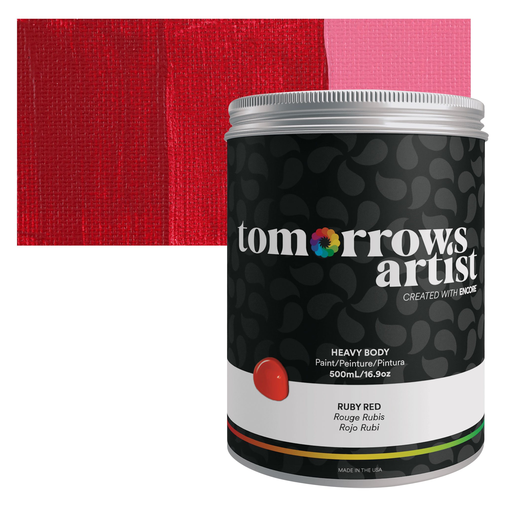 Tomorrow's Artist Eco-Friendly Heavy Body Acrylic Paint - Ruby Red, 500 ...