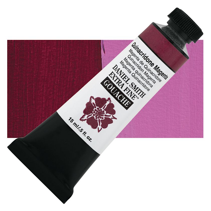 Daniel Smith Extra Fine Gouache - Quinacridone Magenta, 15 ml Tube ...
