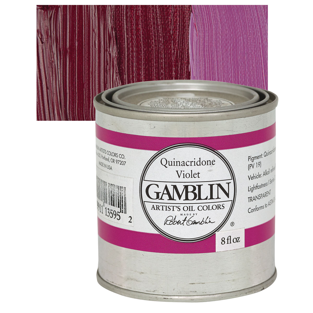 Gamblin Artist's Oil Color - Quinacridone Violet, 8 oz Can | BLICK Art ...