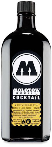 Molotow Masterpiece Coversall Ink Refill - 250 ml, Signal Black, Bottle ...