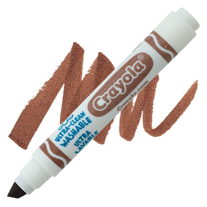 Crayola Ultra-Clean Washable Marker - Brown, Broad Tip | BLICK Art ...