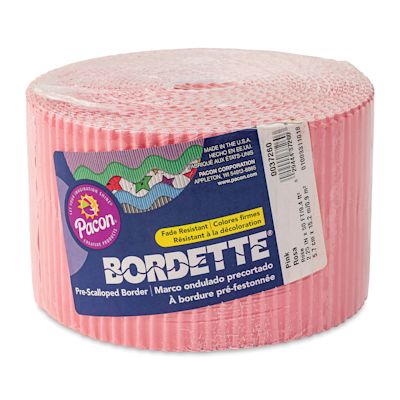 Bordette Scalloped Border - 2-1/4" x 50 ft, Pink | BLICK Art Materials