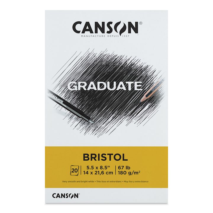 Canson Graduate Bristol Pad - 5-1/2" x 8-1/2", 20 Sheets | BLICK Art ...