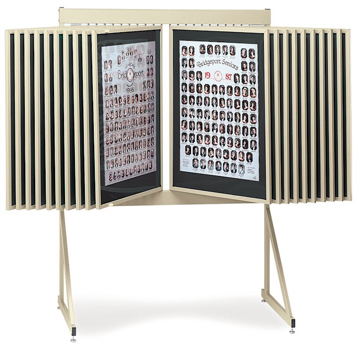 Multiplex Swinging Panel Display - 30" x 40", Beige, 20 Panels, Floor ...