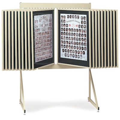 Multiplex Swinging Panel Display - 30" x 40", Beige, 20 Panels, Floor ...