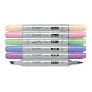Copic Ciao Double Ended Marker Set - Pastel Colors, Set of 6 | BLICK ...
