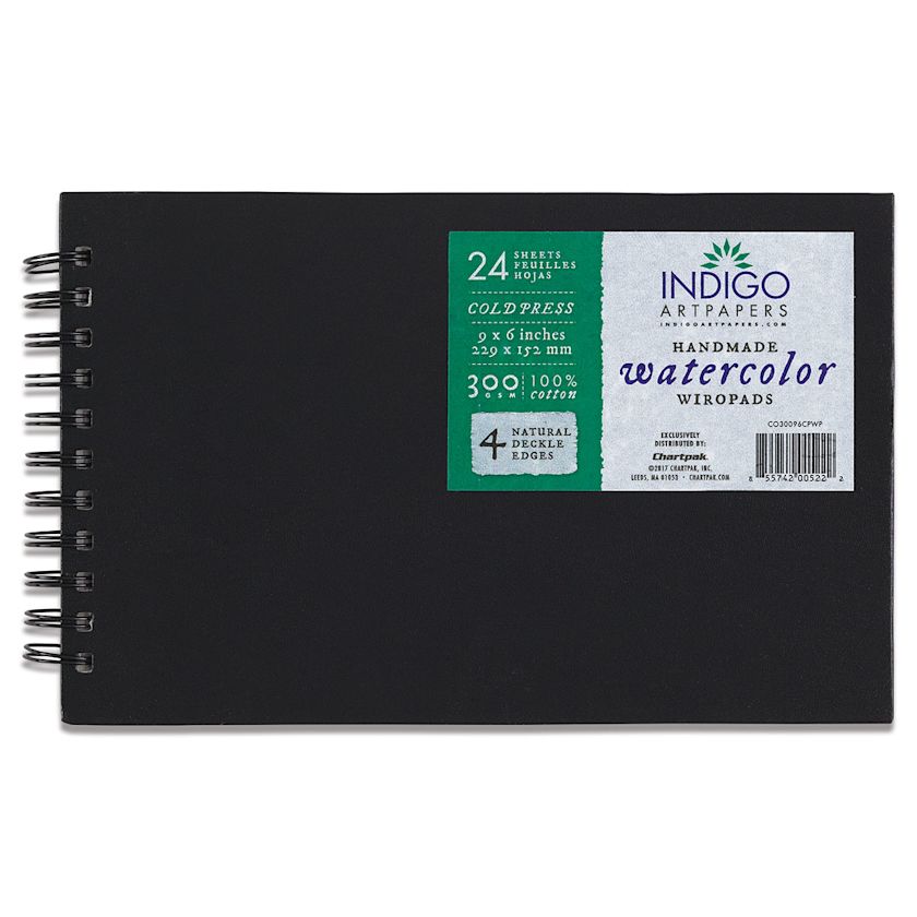 Indigo Artpapers Watercolor Hard Cover WiroPads | BLICK Art Materials