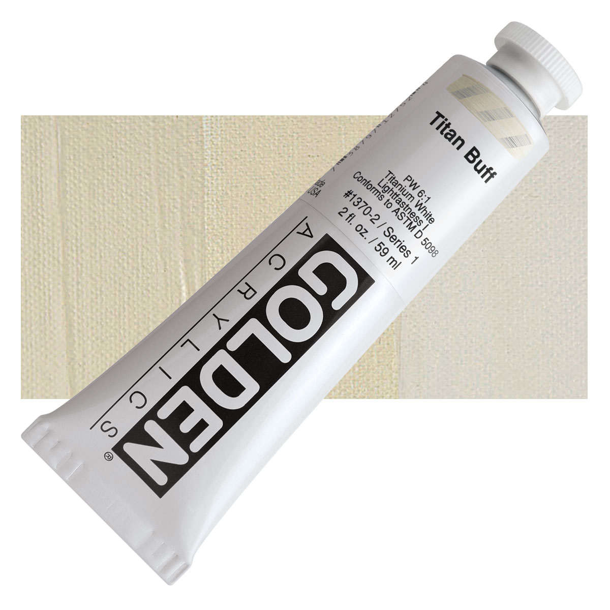 Golden Heavy Body Artist Acrylics - Titanium Buff, 2 oz Tube | BLICK ...
