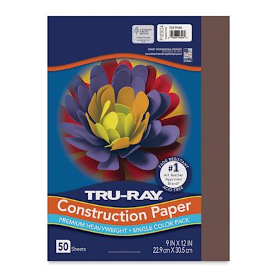 Pacon Tru-Ray Construction Paper - 9" x 12", Dark Brown, 50 Sheets ...