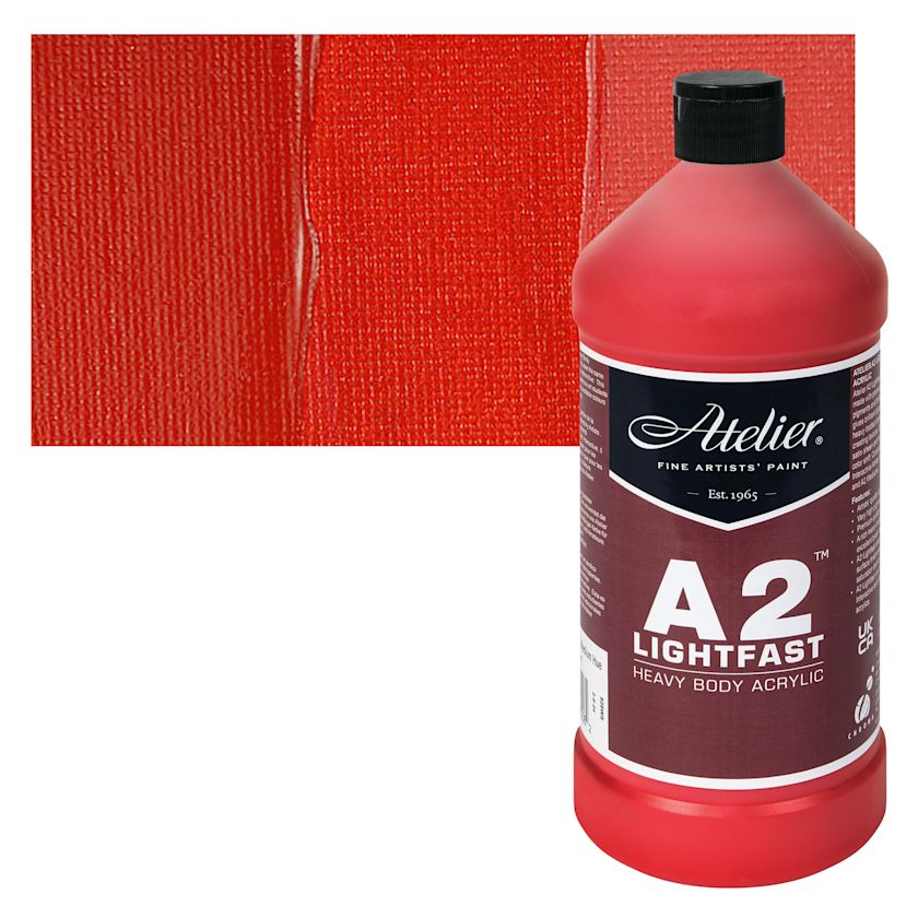Chroma A2 Student Acrylics - Cadmium Red Medium Hue, 1 L, Bottle ...