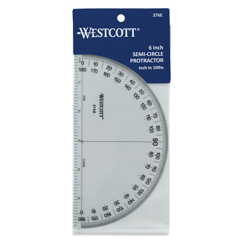Westcott Semi Circle Protractor - 6" | BLICK Art Materials