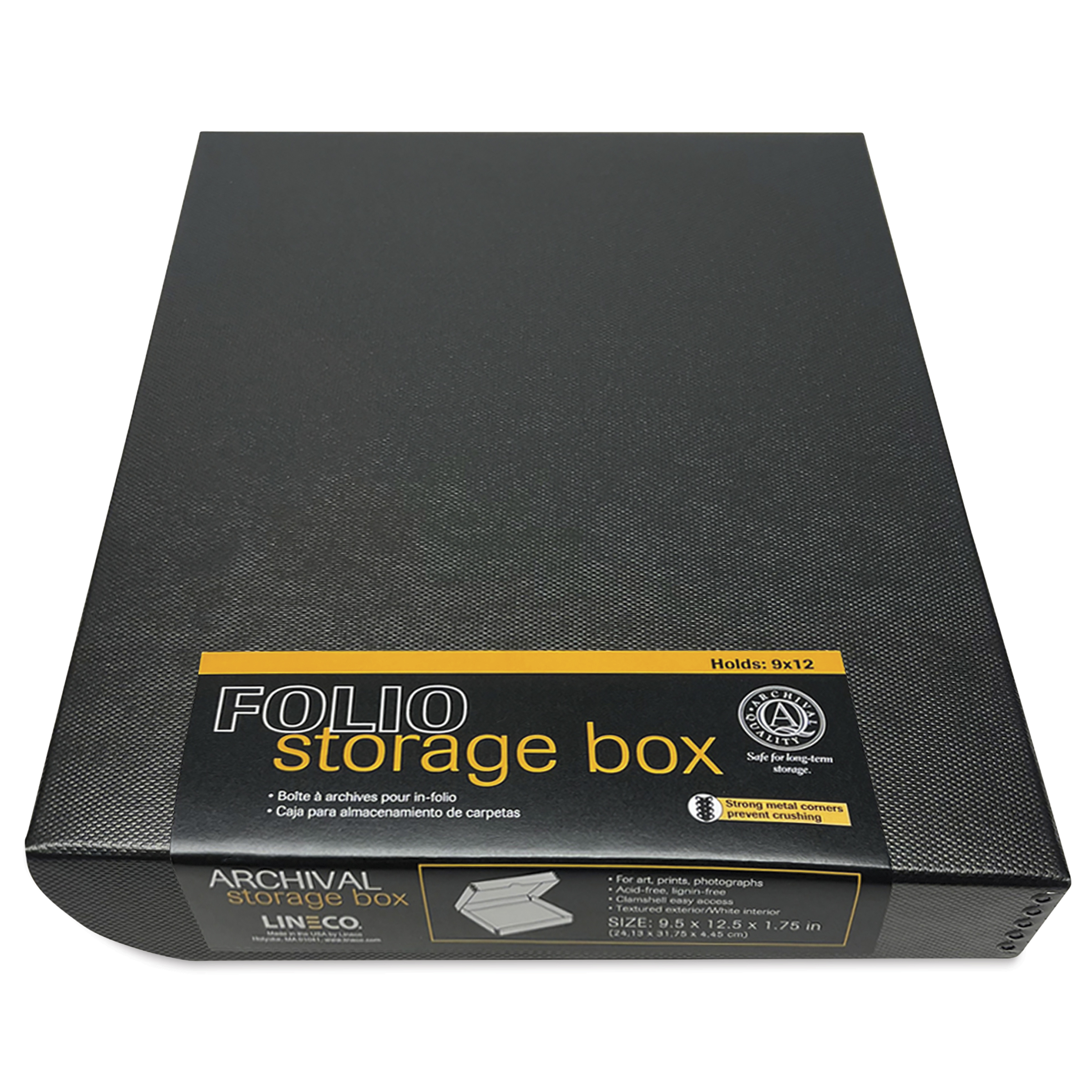 Lineco Folio Archival Storage Box - Metallic Black, 9" x 12" | BLICK ...