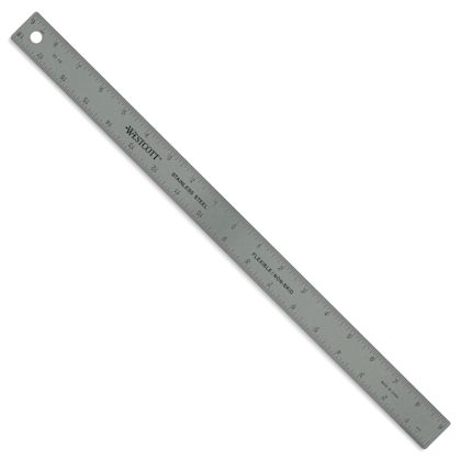 Westcott Metal Zero Centering Ruler - 18" | BLICK Art Materials