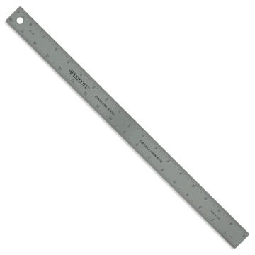 Westcott Metal Zero Centering Ruler - 18" | BLICK Art Materials