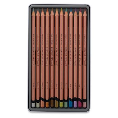 Derwent Professional Metallic Colored Pencils - Assorted Colors, Set of ...