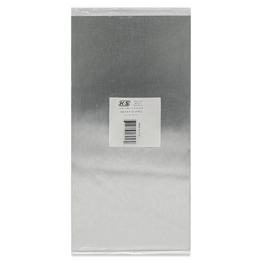 K&S Metal Sheets - Aluminum, 6" x 12", 0.032" Thick | BLICK Art Materials