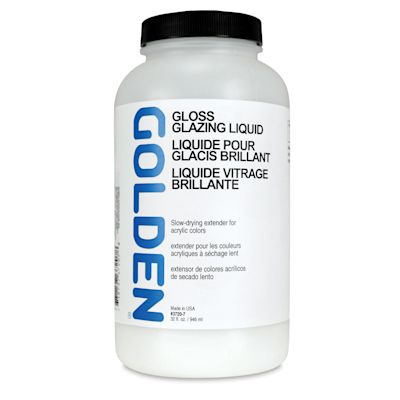Golden Acrylic Glazing Liquid - Gloss, 32 oz bottle | BLICK Art Materials
