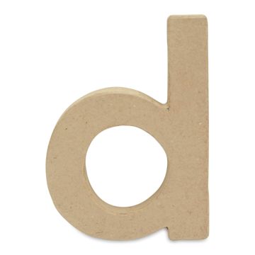 DecoPatch Paper Mache Small Kraft Letter - D, Lowercase, 3-2/5" W x 5 ...
