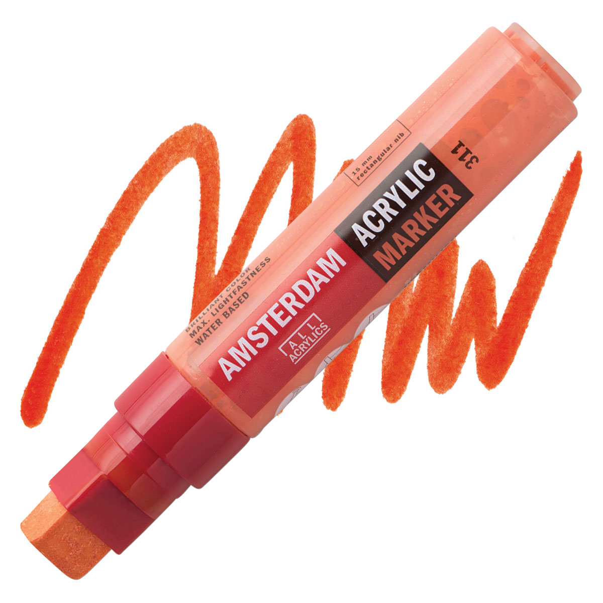 Amsterdam Acrylic Marker - Vermilion, 15 mm | BLICK Art Materials