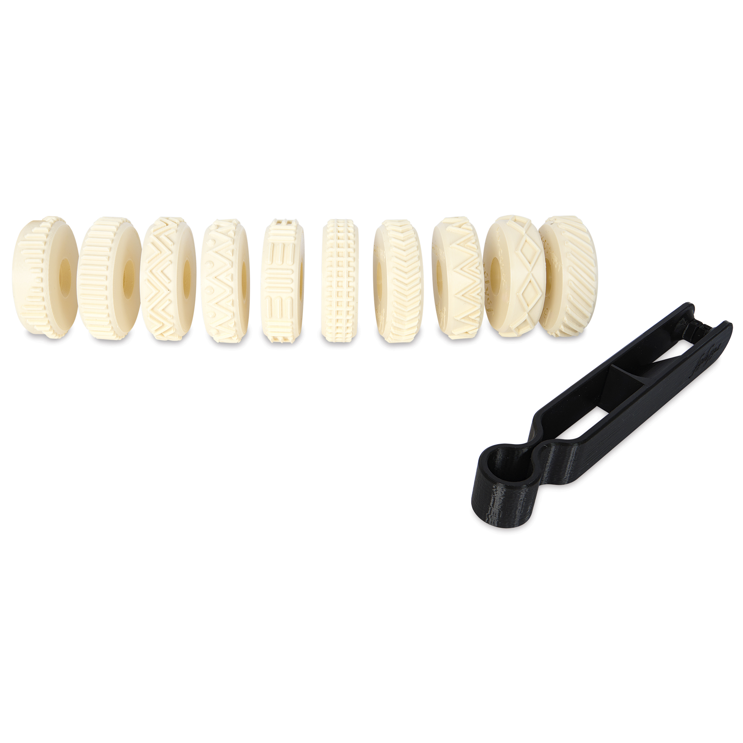 Spectrum Stamp Rollers - Embossed Lines, Set of 11 | BLICK Art Materials
