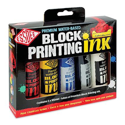 Essdee Premium Water Based Block Printing Ink Set - Primary Set of 5 ...