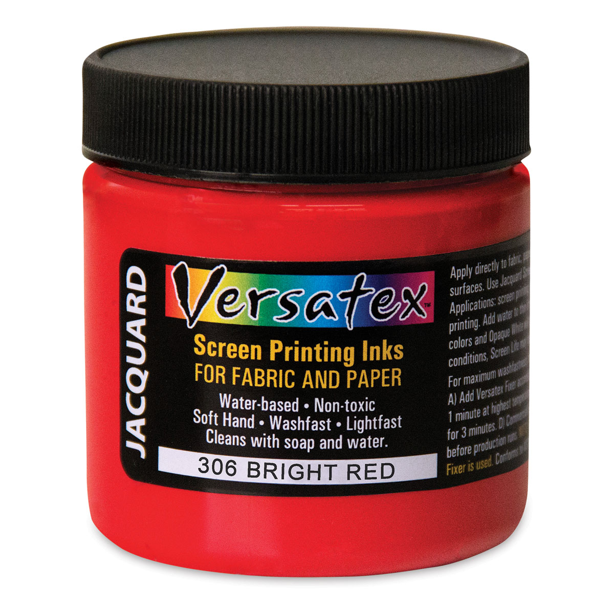 Jacquard Versatex Screen Printing Ink - Bright Red, 4 oz jar | BLICK ...