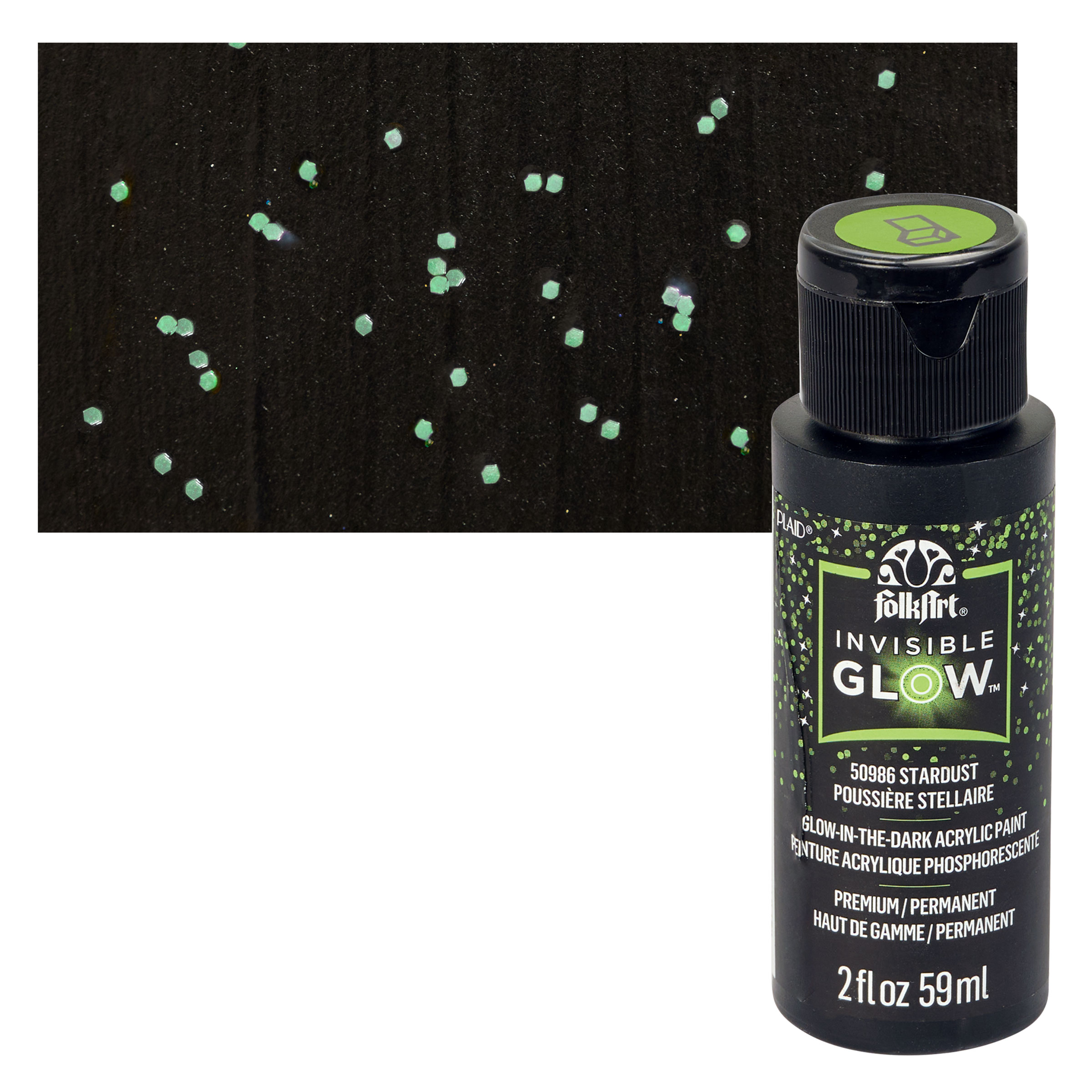 FolkArt Invisible Glow Acrylic Paint - Stardust, 2 oz | BLICK Art Materials