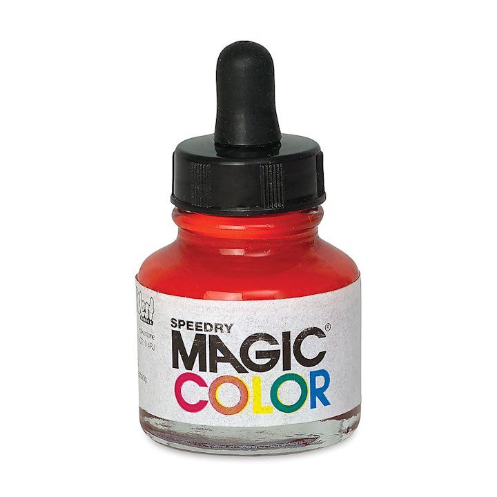 Magic Color Liquid Acrylic Ink - 28 ml, Solar Scarlet | BLICK Art Materials