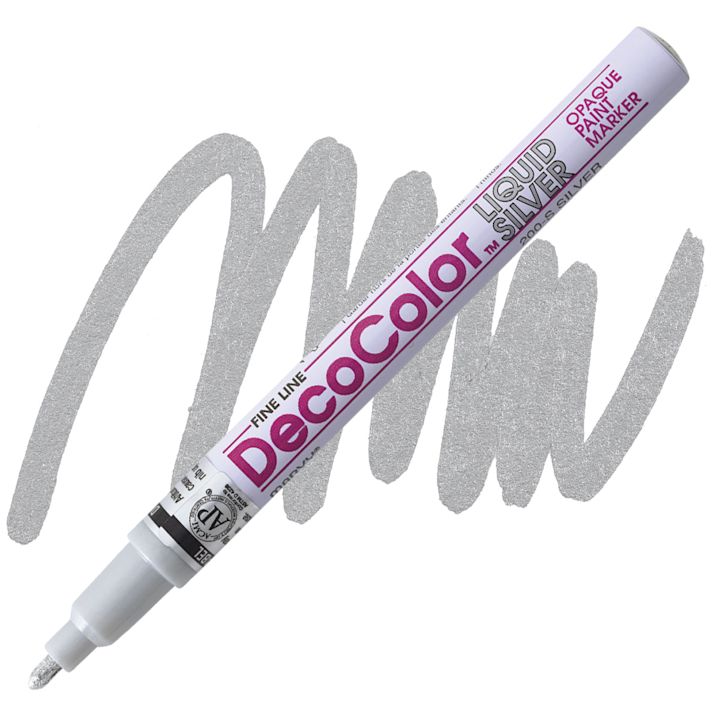 Decocolor Paint Marker - Silver, Fine Tip | BLICK Art Materials
