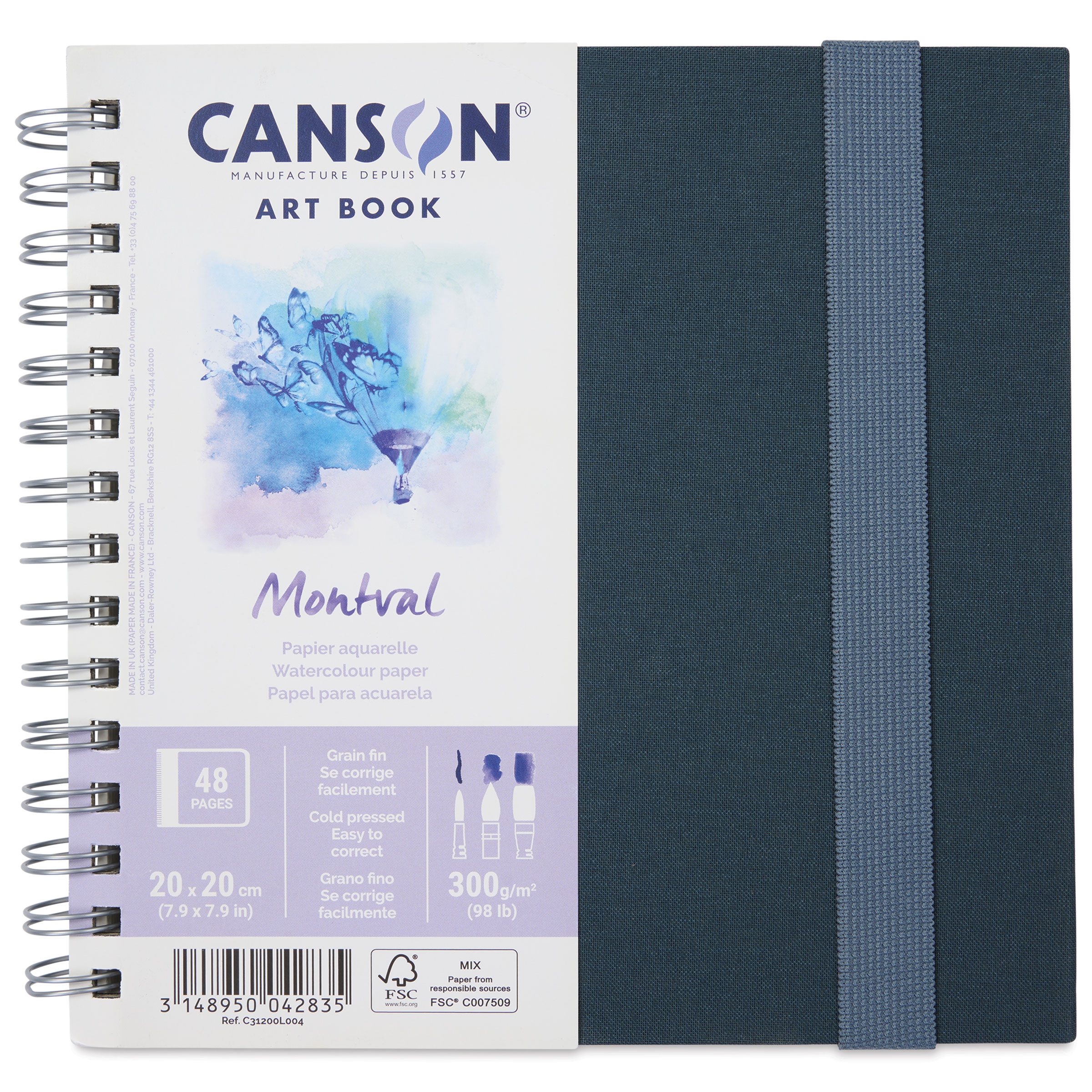 Canson Montval Watercolor Art Book - 7-7/8" x 7-7/8", 140 lb, 24 Sheets ...