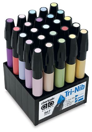 Chartpak Ad Markers - Pastel Colors, Set of 25 | BLICK Art Materials