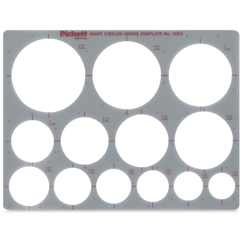 Chartpak Pickett Template - 1201i Giant Circles | BLICK Art Materials