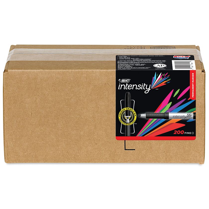 Bic Intensity Permanent Markers - Xtra Value, Black, Fine Point, Pkg of ...