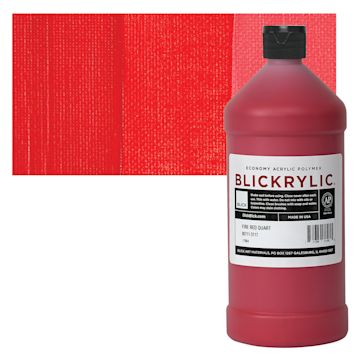 Blickrylic Student Acrylics - Fire Red, Quart | BLICK Art Materials