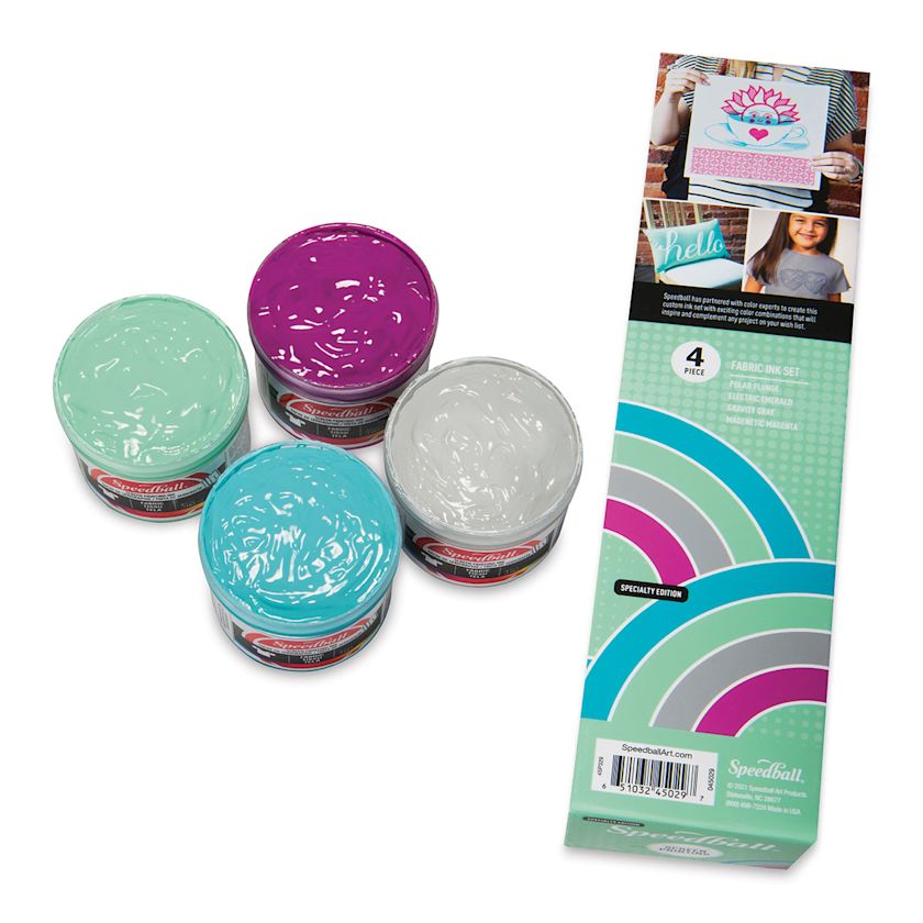 Speedball Fabric Screen Printing Ink - Set of 4, Energy Surge Colors, 4 ...