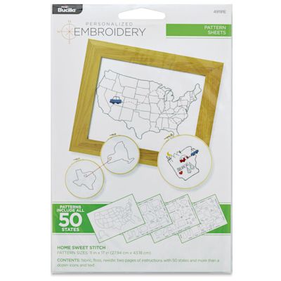 Bucilla Home Sweet Stitch Embroidery Pattern Kit | BLICK Art Materials