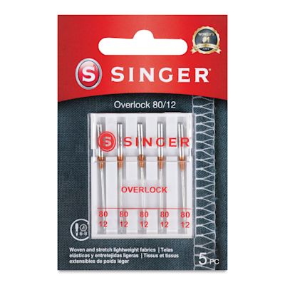 Singer Sewing Machine Needles - Overlock, 80/12, Pkg of 5 | BLICK Art ...